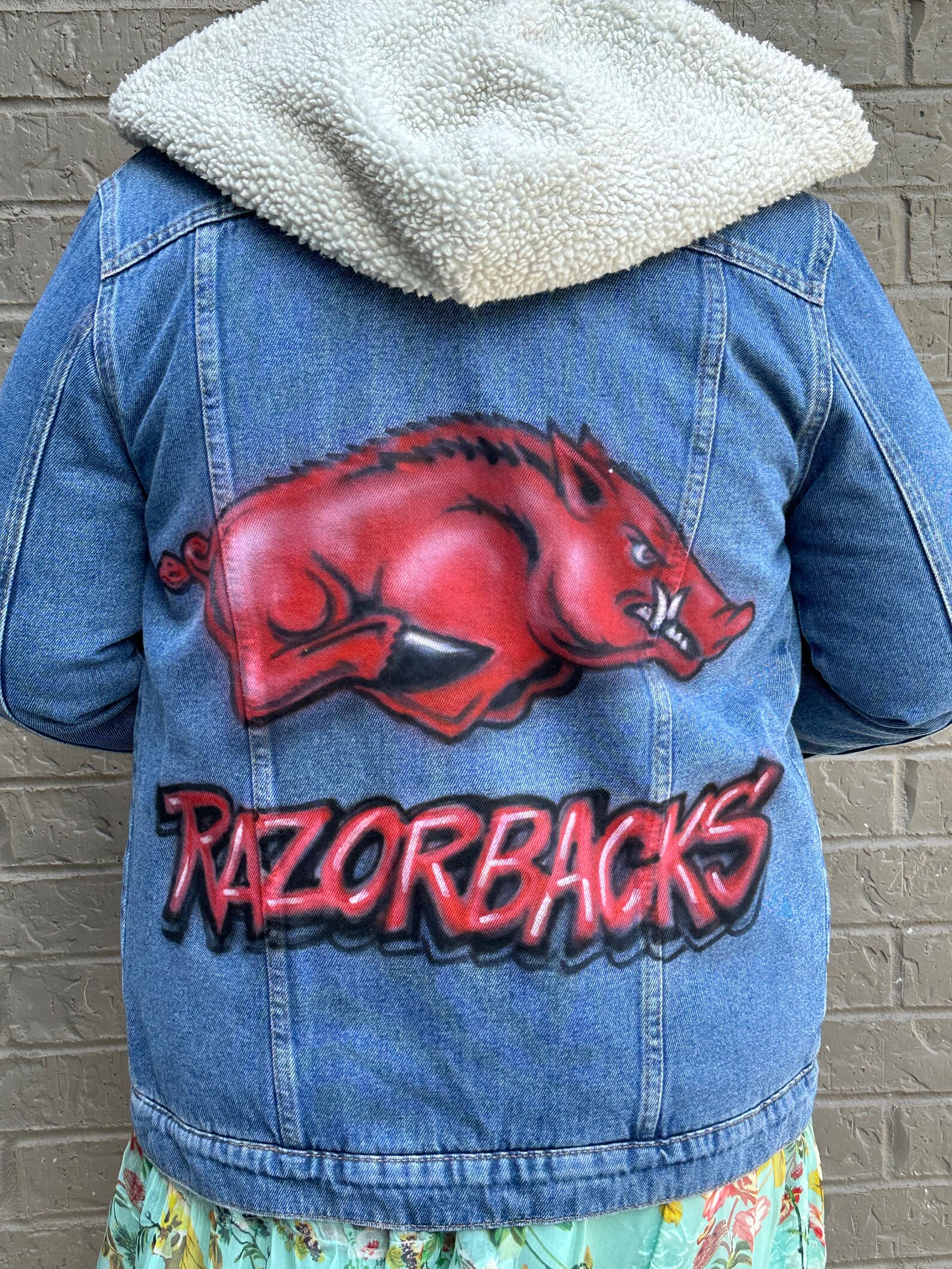 Arkansas Razorbacks Airbrushed Jacket (blue or Black) Men's Sizes ...