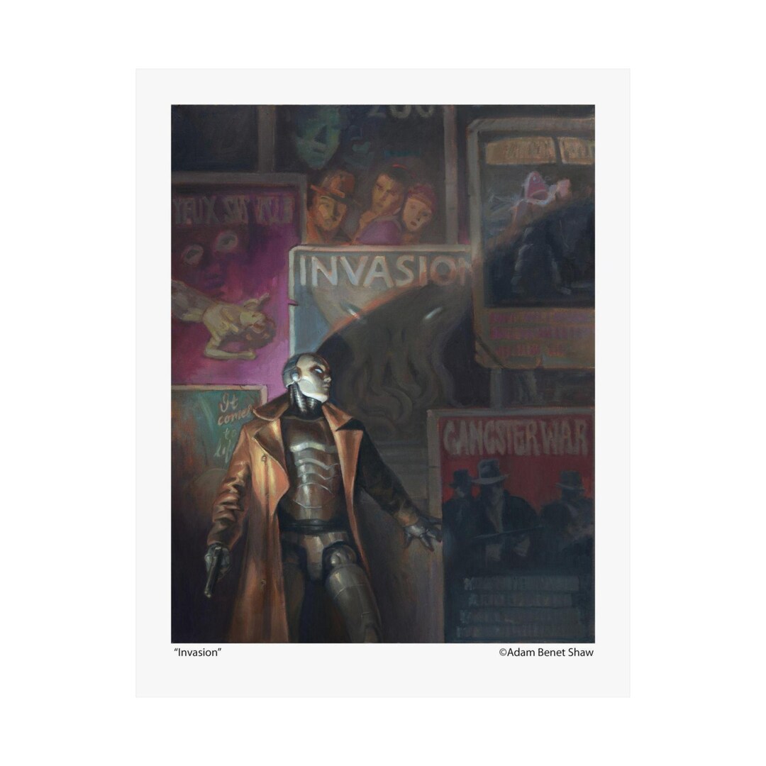 Robot Pulp Poster - Etsy