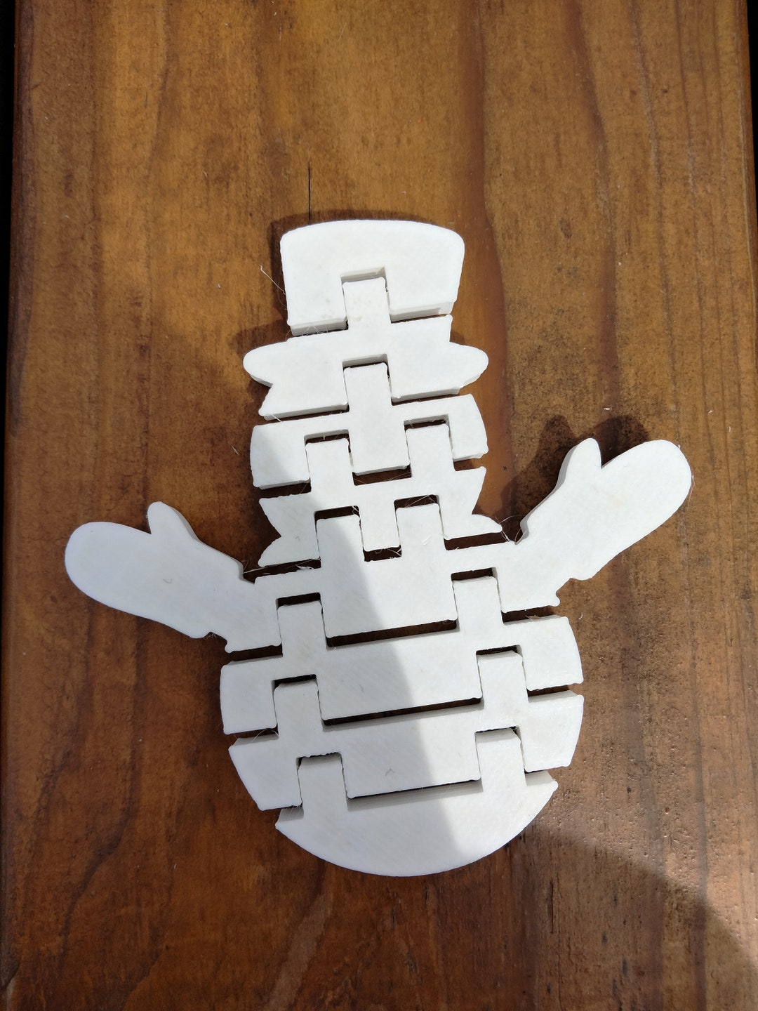 Kinetic Snowman Christmas Fidget Decoration, Articulated Snowperson ...