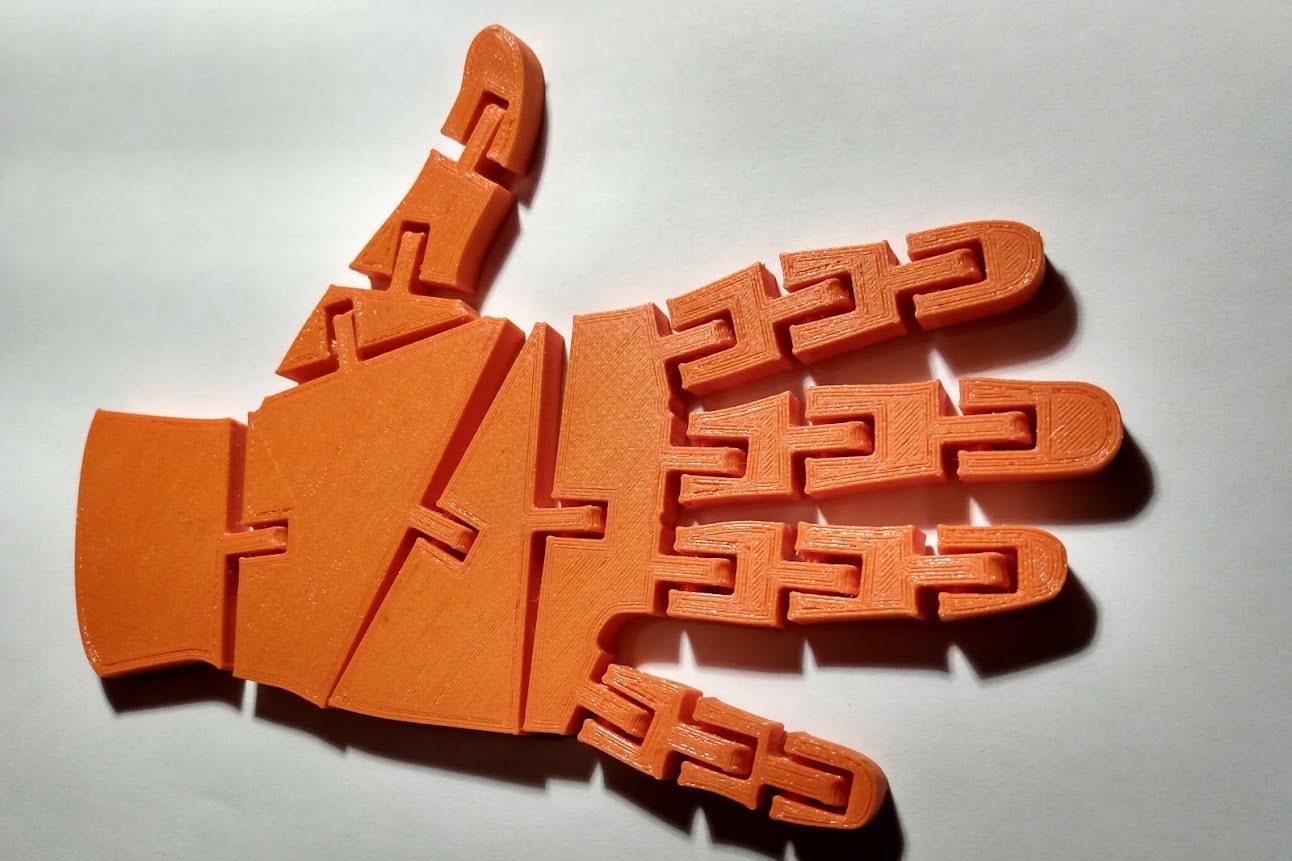 Kinetic Hand Sculpture Fidget Decoration, Articulated Fingers, Flexible ...