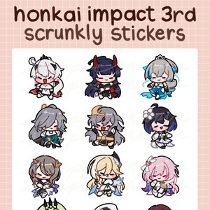 Honkai Impact 3rd Scrunkly Stickers - Etsy