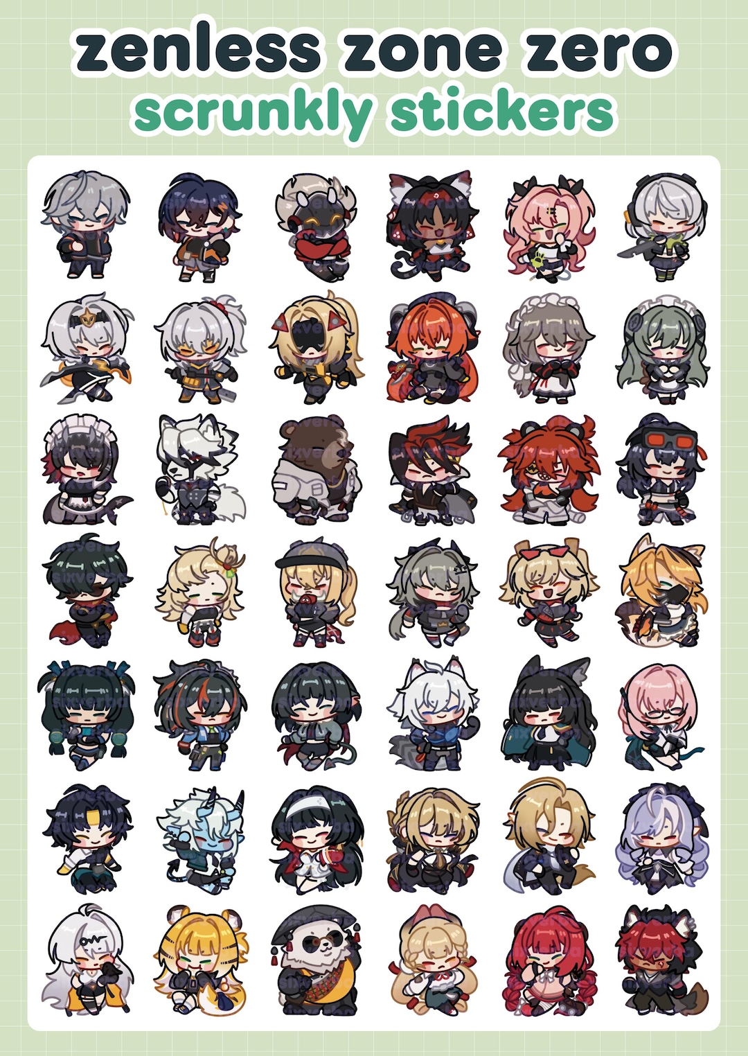 Zenless Zone Zero Scrunkly Stickers - Etsy