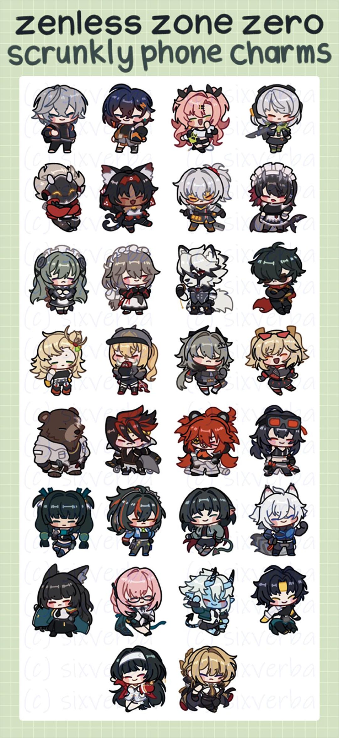 Zenless Zone Zero Scrunkly Phone Charms - Etsy