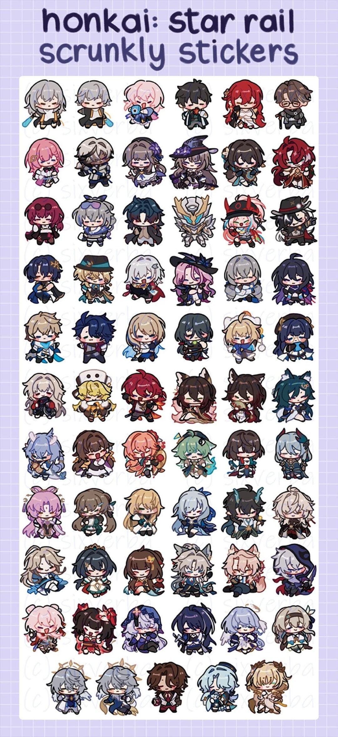 Honkai: Star Rail Scrunkly Stickers - Etsy