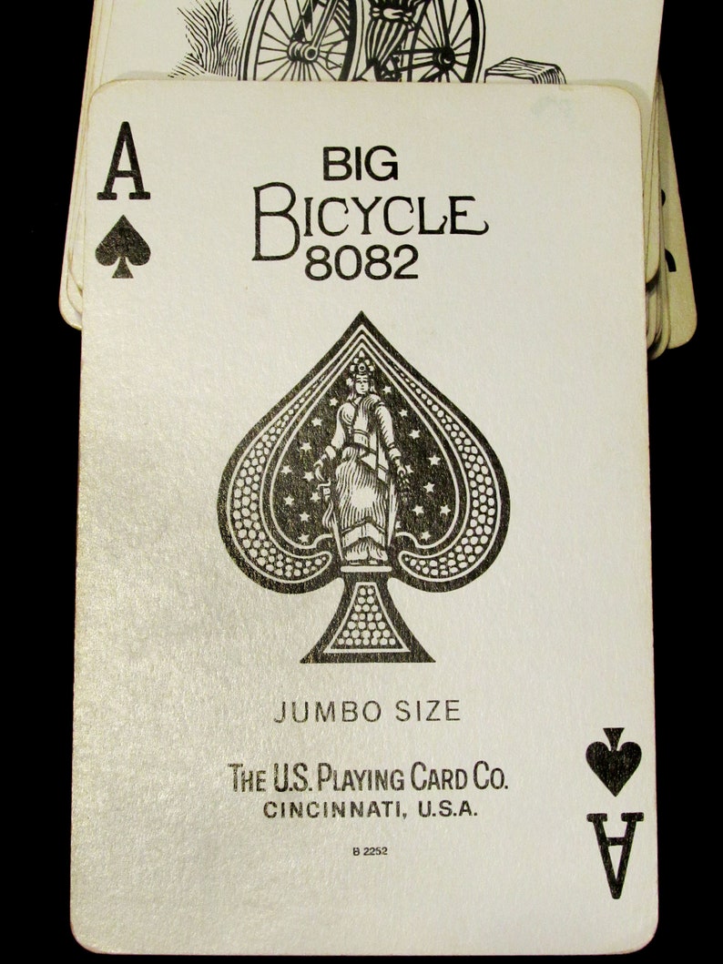 RARE Antique Big Bicycle Playing Cards Deck 8082, Rider Back, 1921 ...