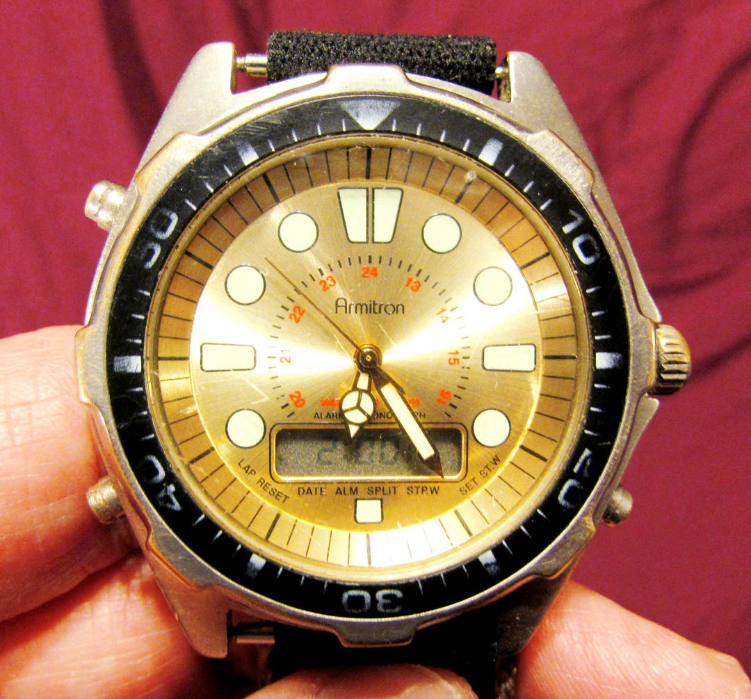 VERY RARE Armitron 20/1809 Men's Digital Analog Sports Quartz Watch ...