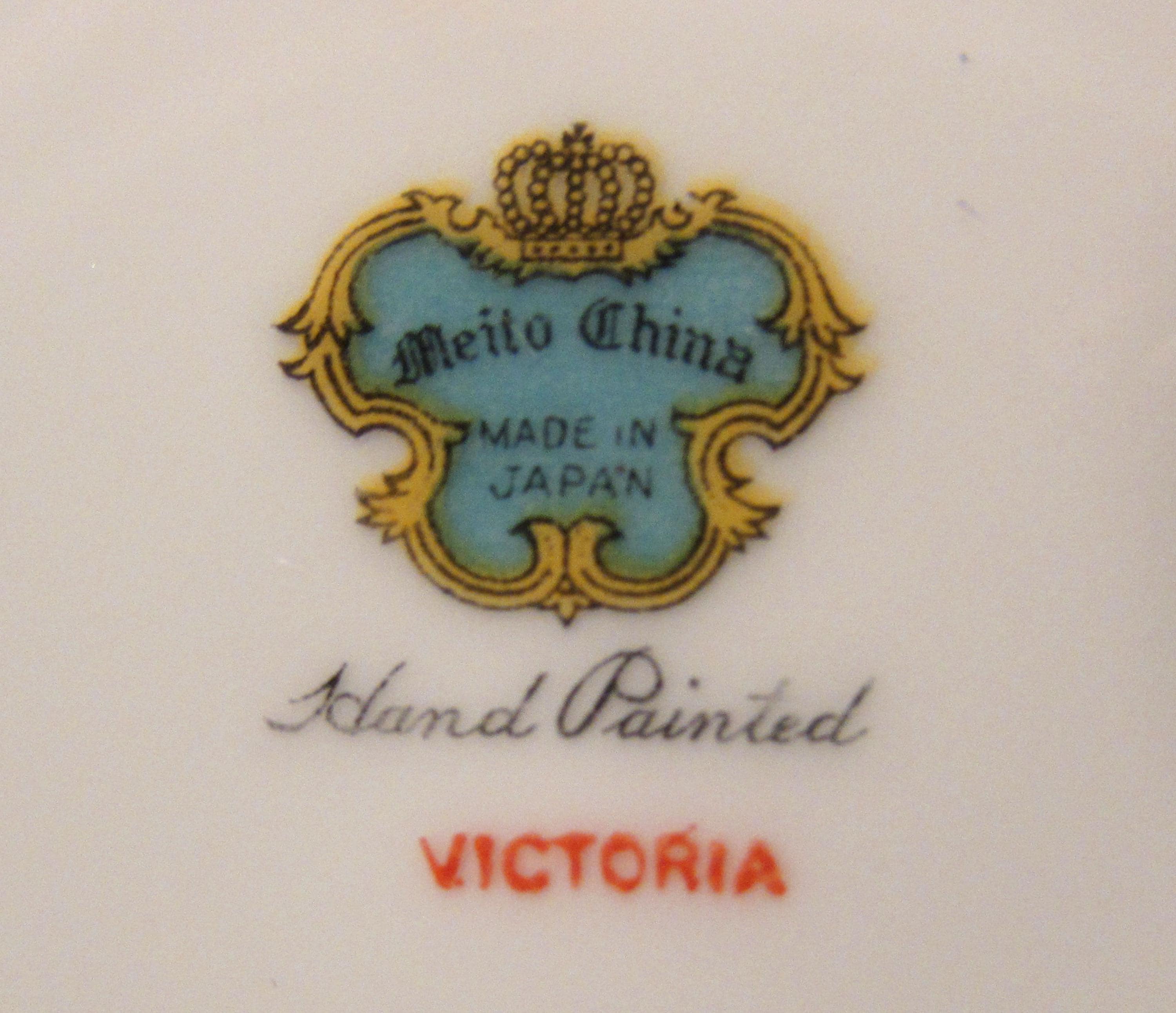 VERY RARE Vintage Meito China Dinner Plate Victoria Pattern Hand ...