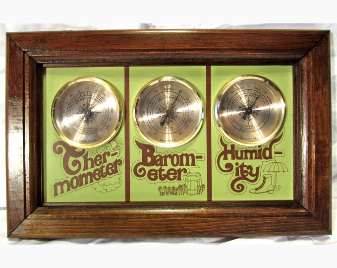 VERY RARE Vintage Cooper Weather Station Barometer, Hygrometer ...