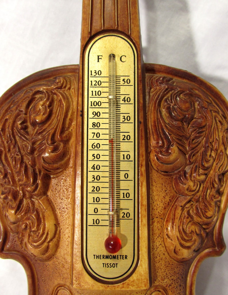 RARE Vintage Miller Violin Barometer Thermometer, Made in France by ...
