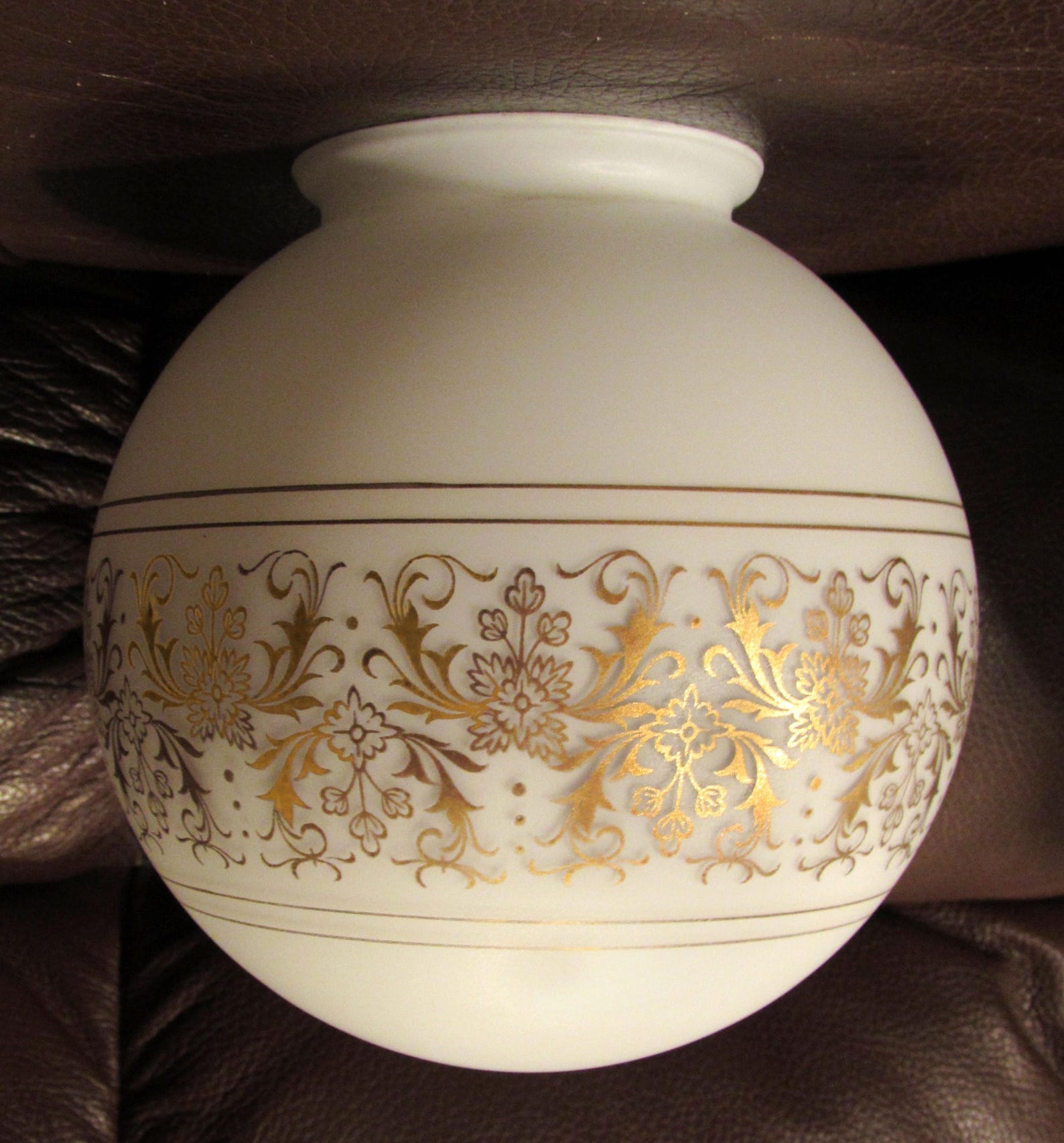Beautiful Vtg Vianne Glass Shade, Ceiling & Lamps, Hand Blown Gold ...
