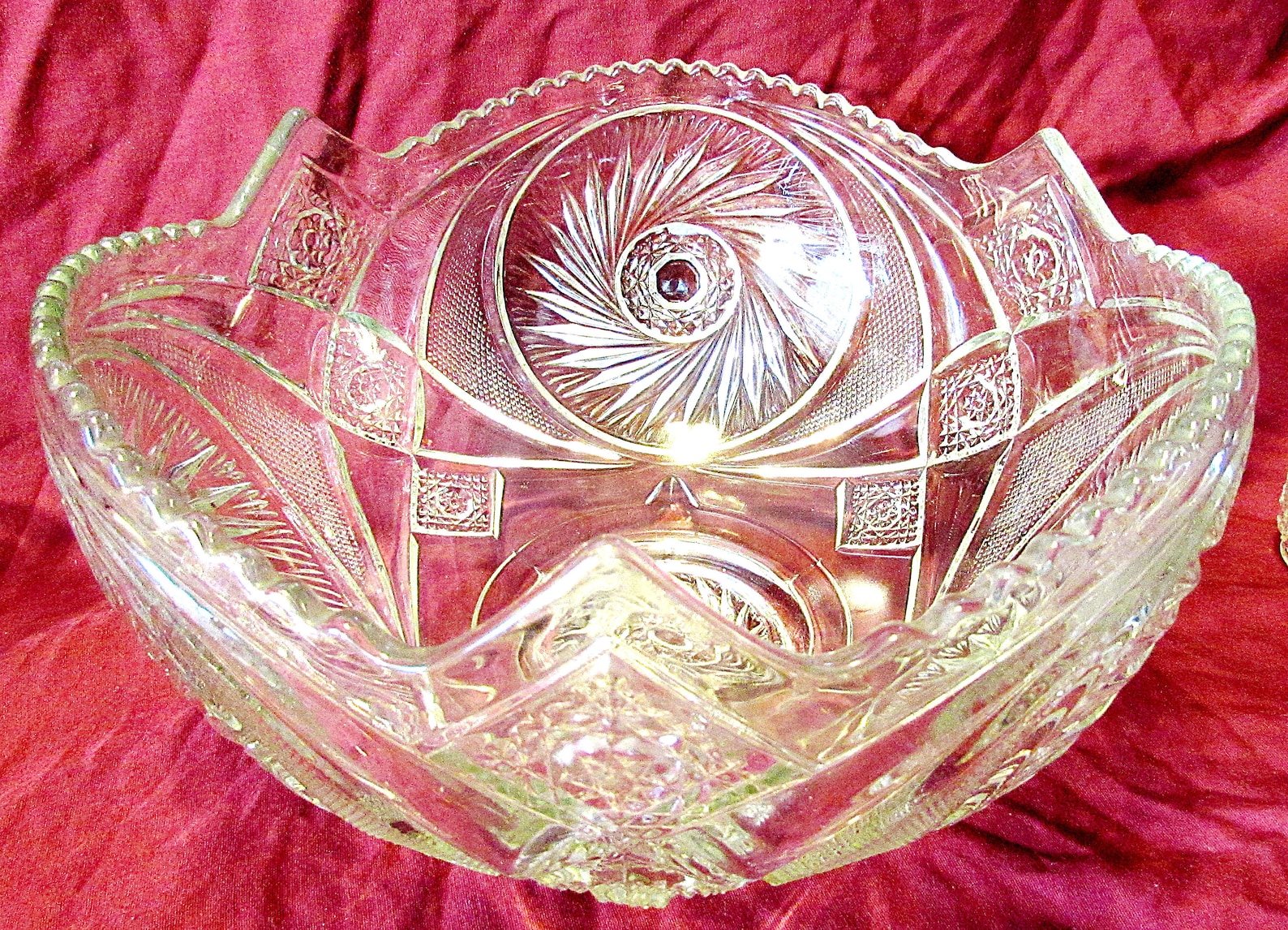 Fabulous Vintage Mckee LE Smith Aztec Punch Bowl Set Pedestal 10 Cups ...