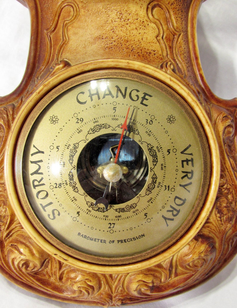 RARE Vintage Miller Violin Barometer Thermometer, Made in France by ...