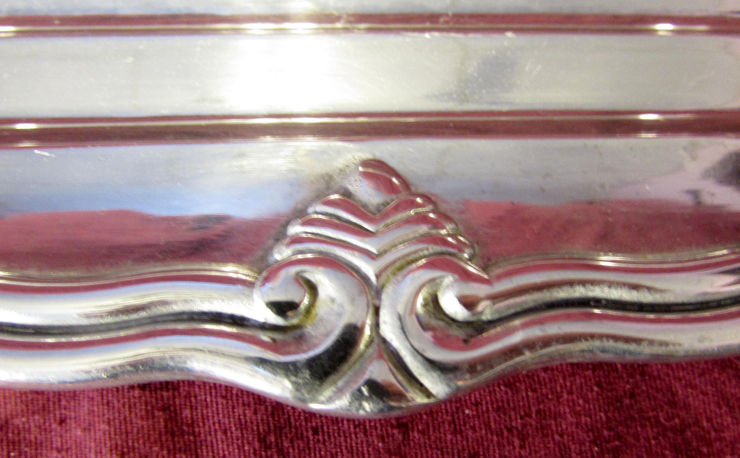 Vintage Large Lenox Serving Platter Tray Polished Aluminum Embossed ...