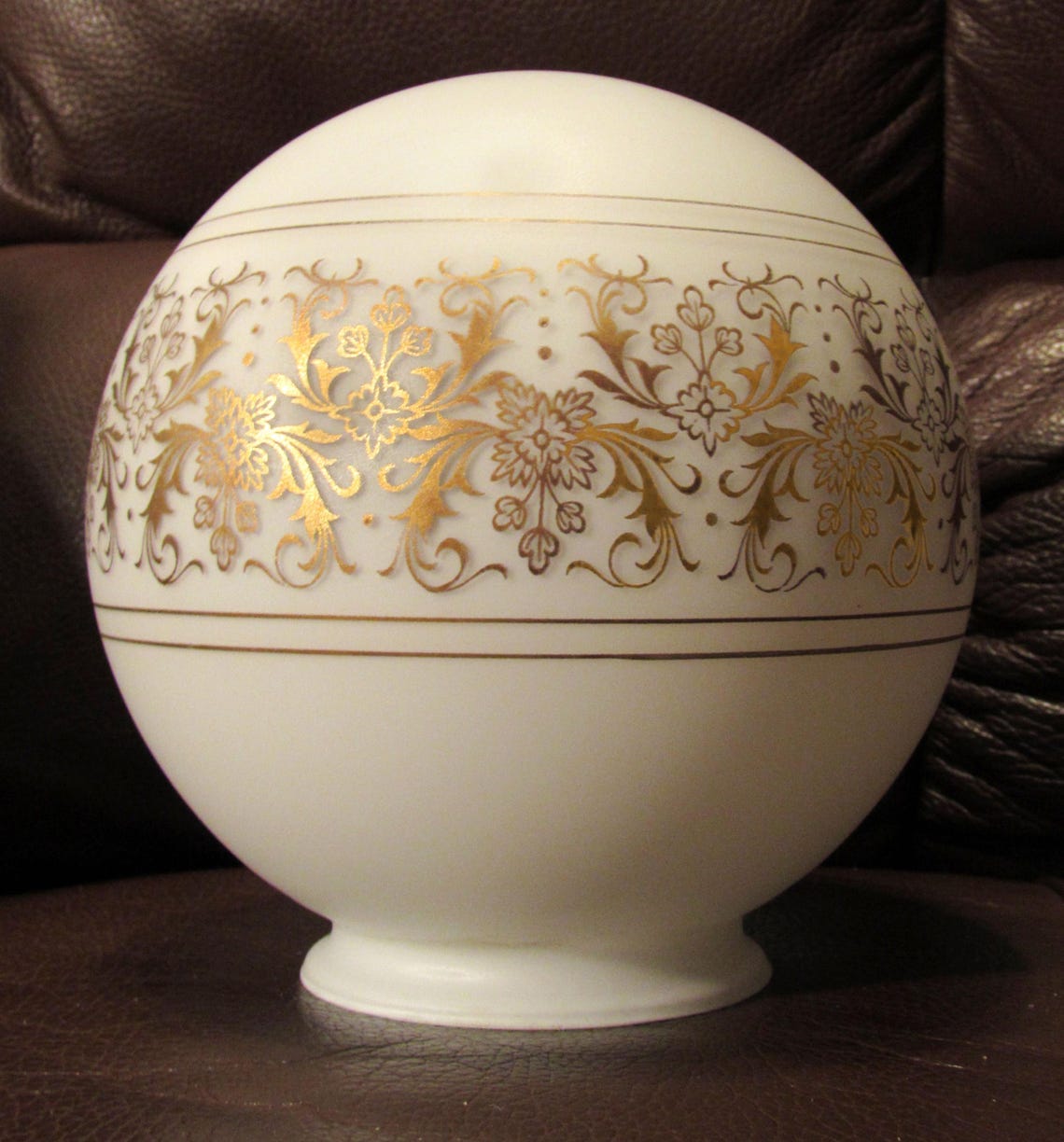 Beautiful Vtg Vianne Glass Shade, Ceiling & Lamps, Hand Blown Gold ...