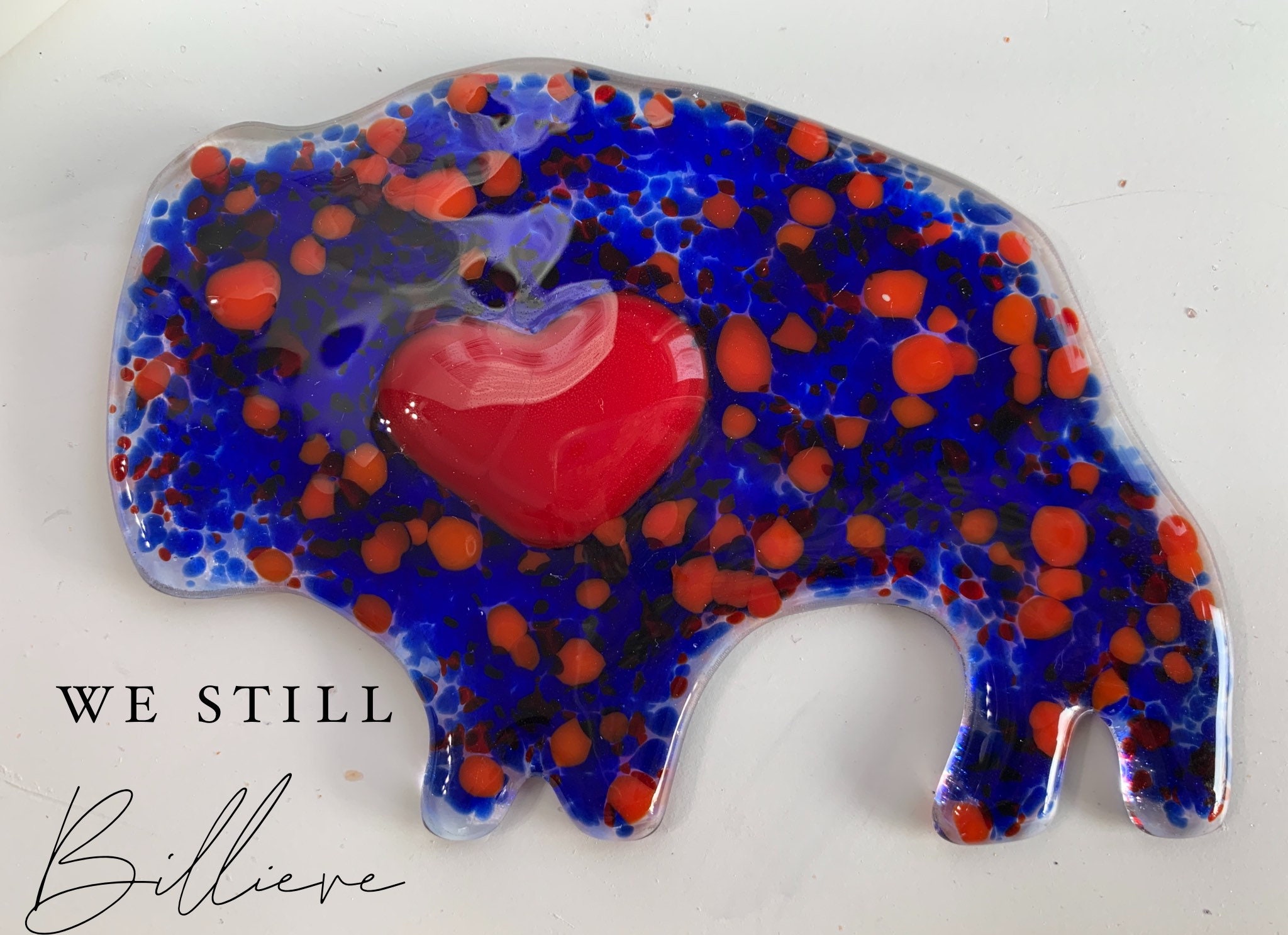Billieve Buffalo Handmade Fused Glass Bills Fan Sun Catcher - Etsy