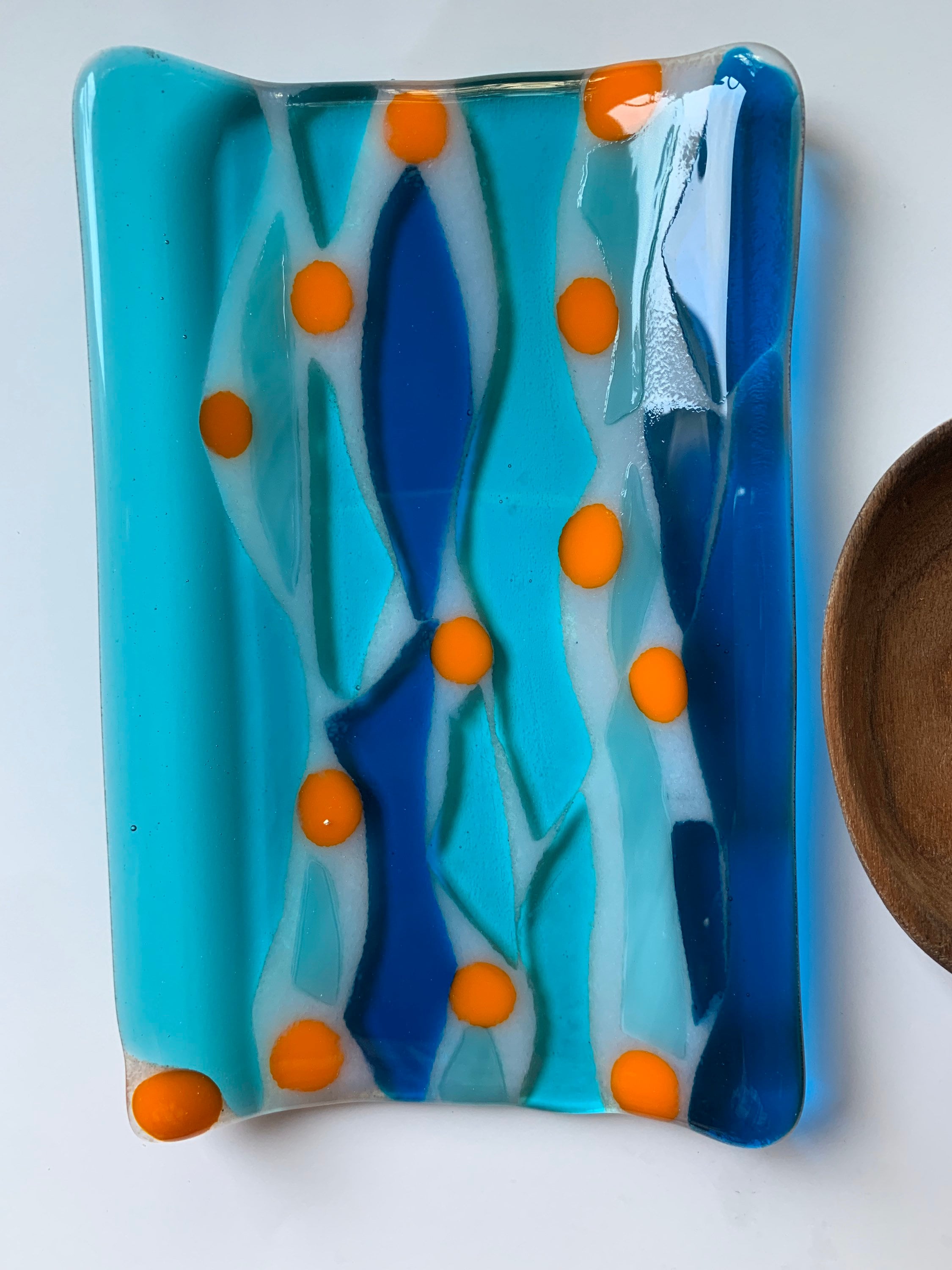 All the little boxes Stained Glass Mosaic Handmade fused glass spoon ...