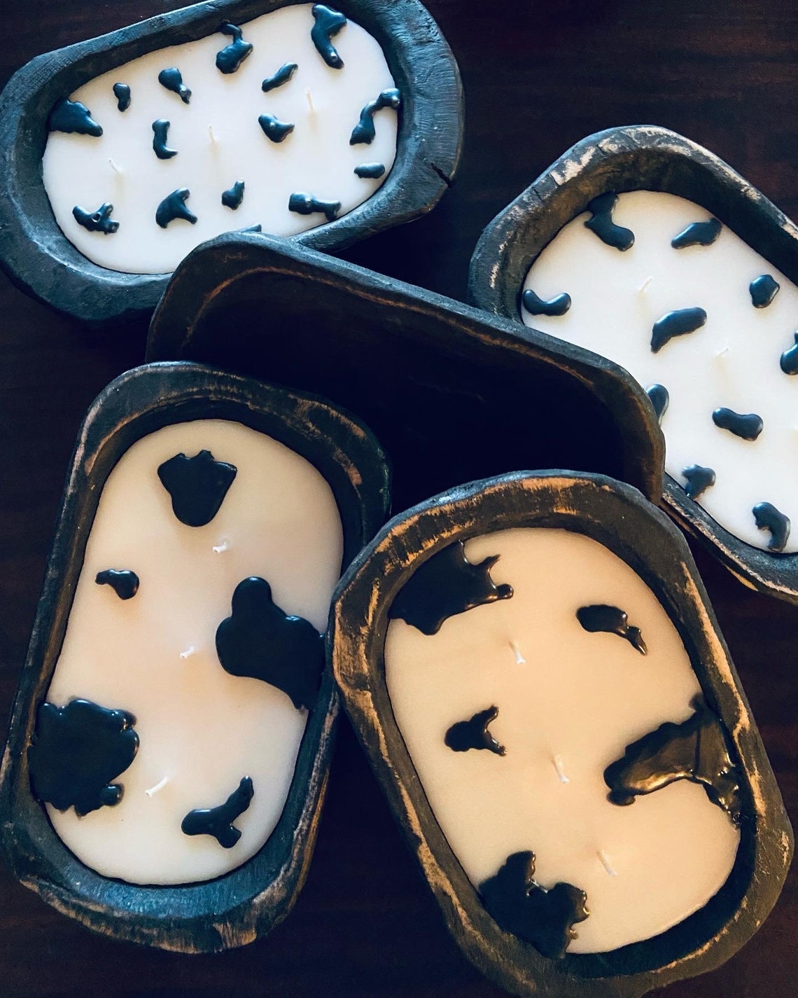 Farmhouse Candle Cow Print Candle Gift Rustic Candle Gift Animal Print ...