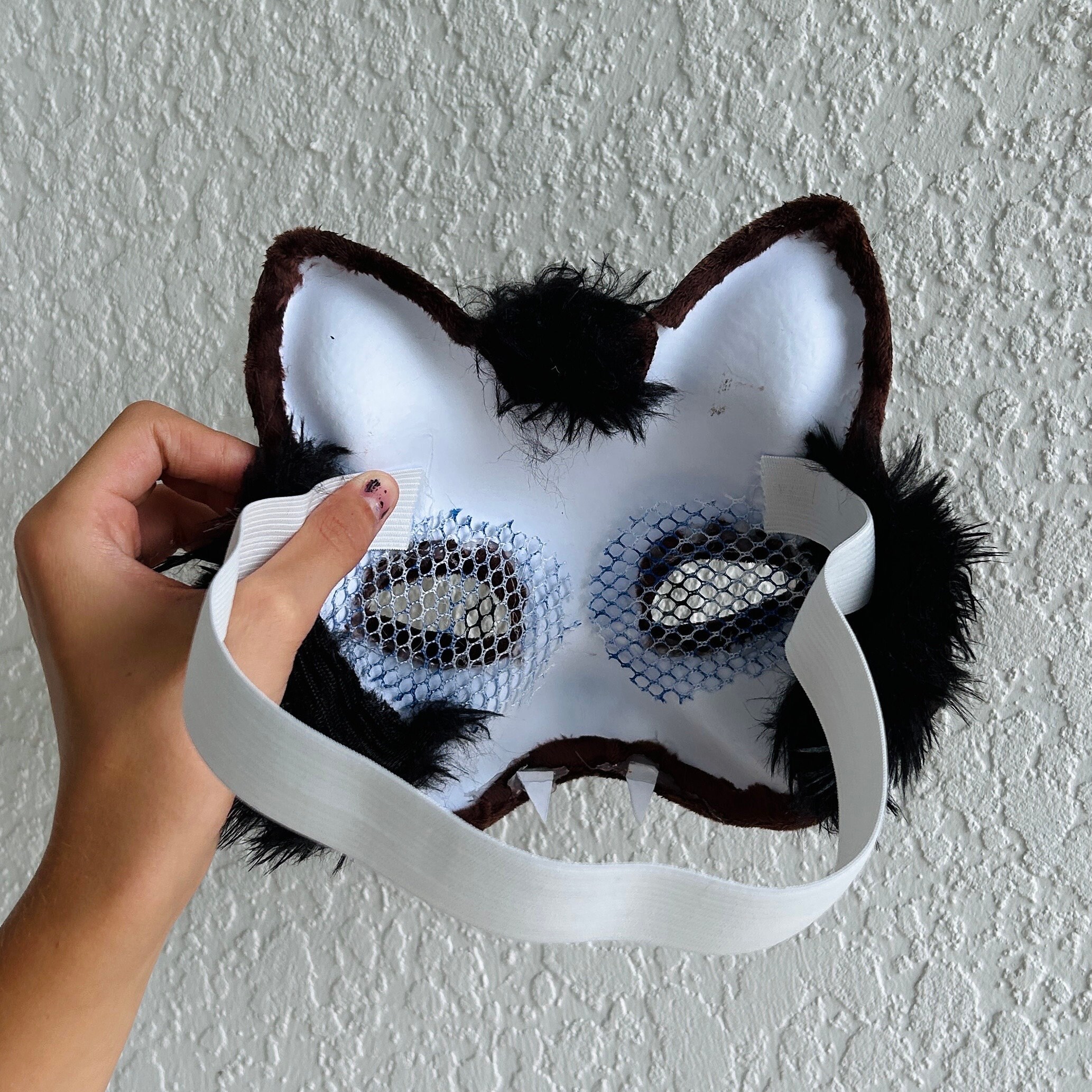 Brown Cat Mask Therian Gear for Girls Tweens Teens Emo Grunge ...