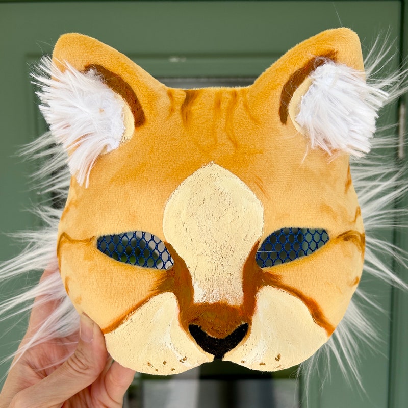 Therian Orange Tabby Cat Mask - Etsy