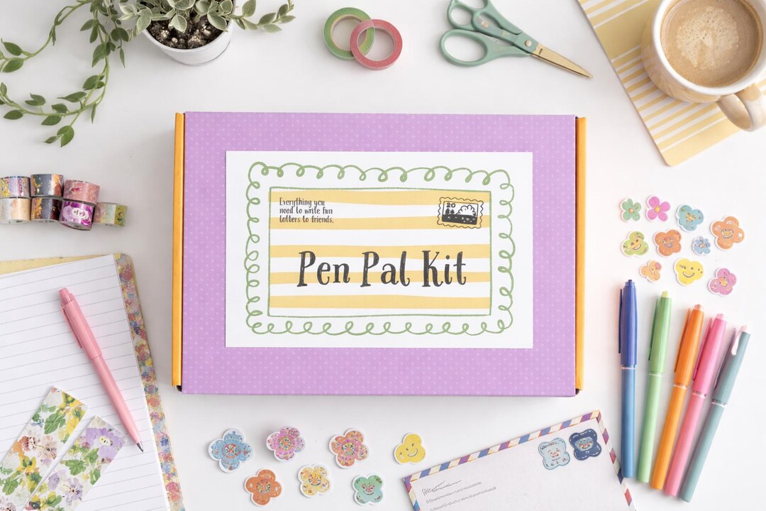 Pen Pal Kit Stationery Gift | Letter Writing Starter Set for Snail Mail ...