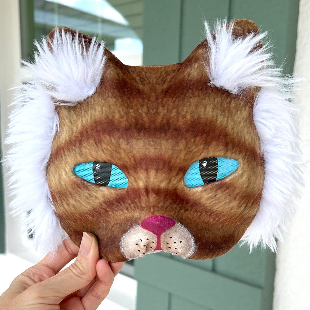 Orange Tabby Cat Mask Therian Gear for Girls Tweens Teens Brown and ...