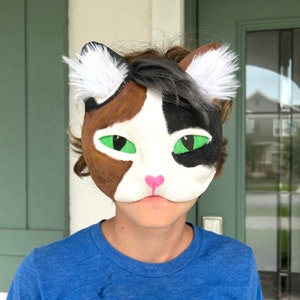 Cat Mask Therian Gear for Girls Tweens Teens Calico Kitty Otherkin ...