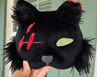 Black Halloween Spiderweb Cat Mask - Etsy
