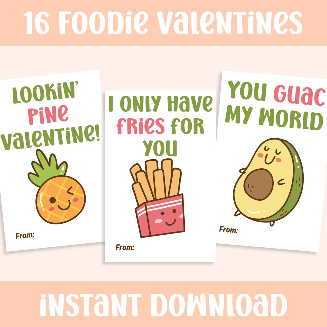 Cute Kawaii Printable Valentines Day Card Funny Class Valentine for ...