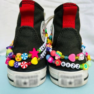 Personalized Shoe Charm Custom Shoe Chain Rainbow Beaded Sneaker ...