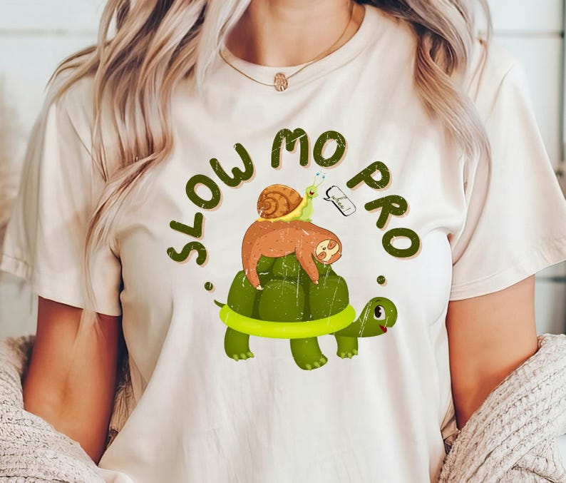 Snail Tshirt - Distressed Slow Motion Snail Turtle Sloth - Lazy Snail ...