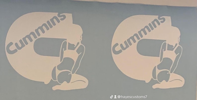Cummins Lady Vinyl Decal - Etsy