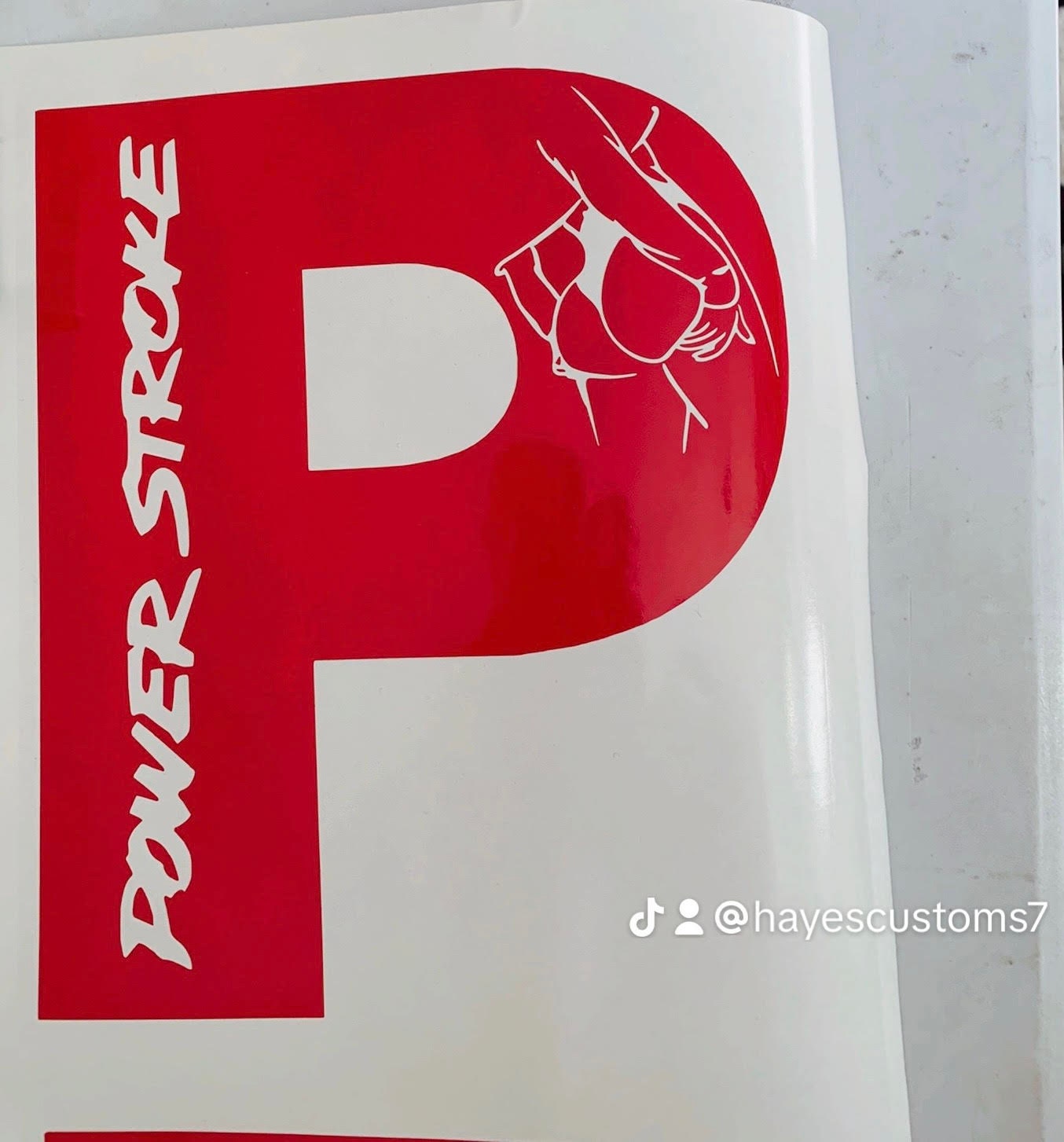 Power Stroke Lady Decal - Etsy