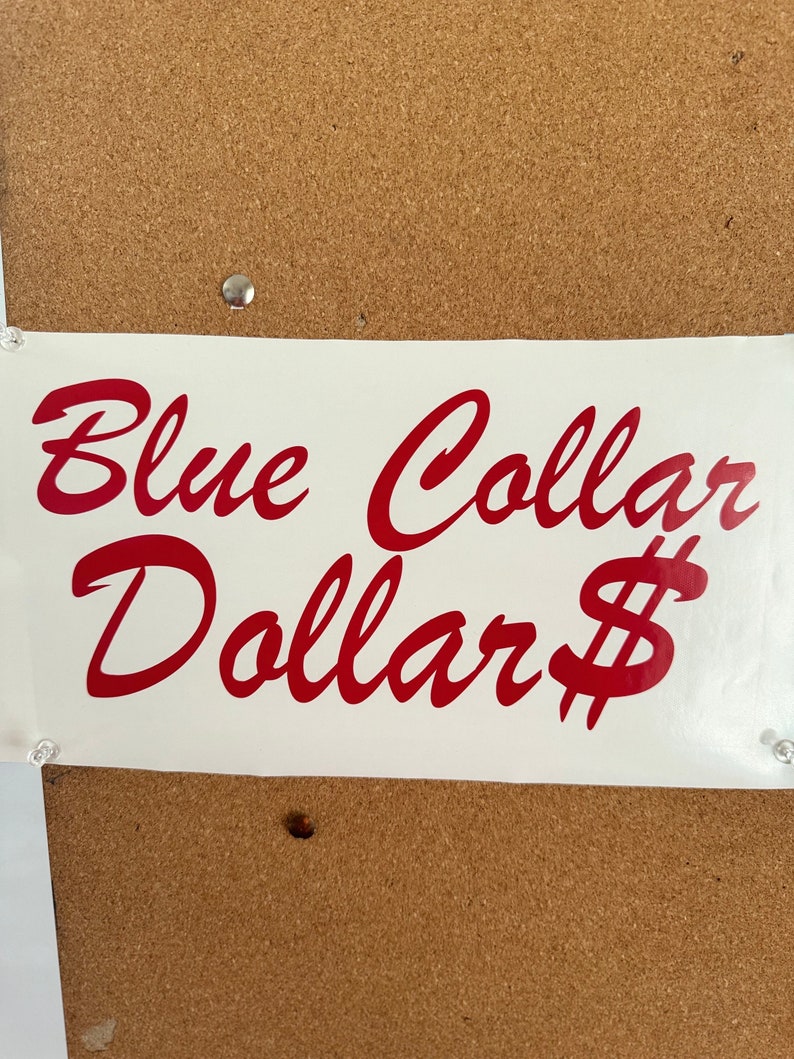 Blue Collar Dollar Vinyl Decal - Etsy
