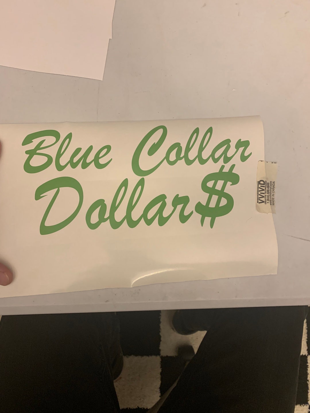 Blue Collar Dollar Vinyl Decal - Etsy