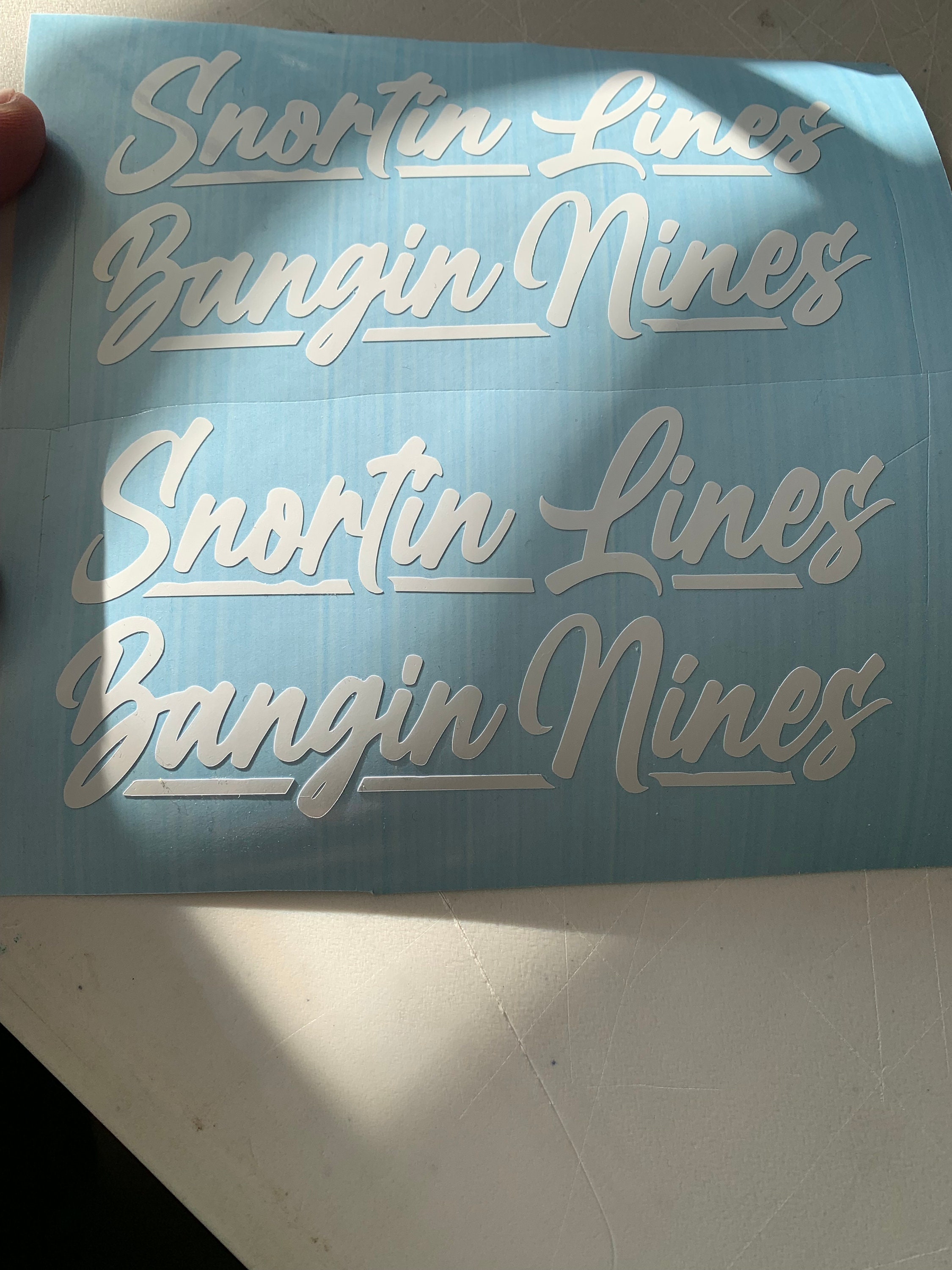 Snorting Lines Banging Nines Vinyl Decal - Etsy