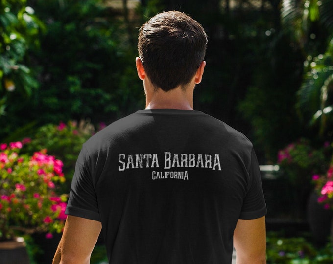 Santa Barbara Vintage Ink Style Unisex T-shirt - Etsy