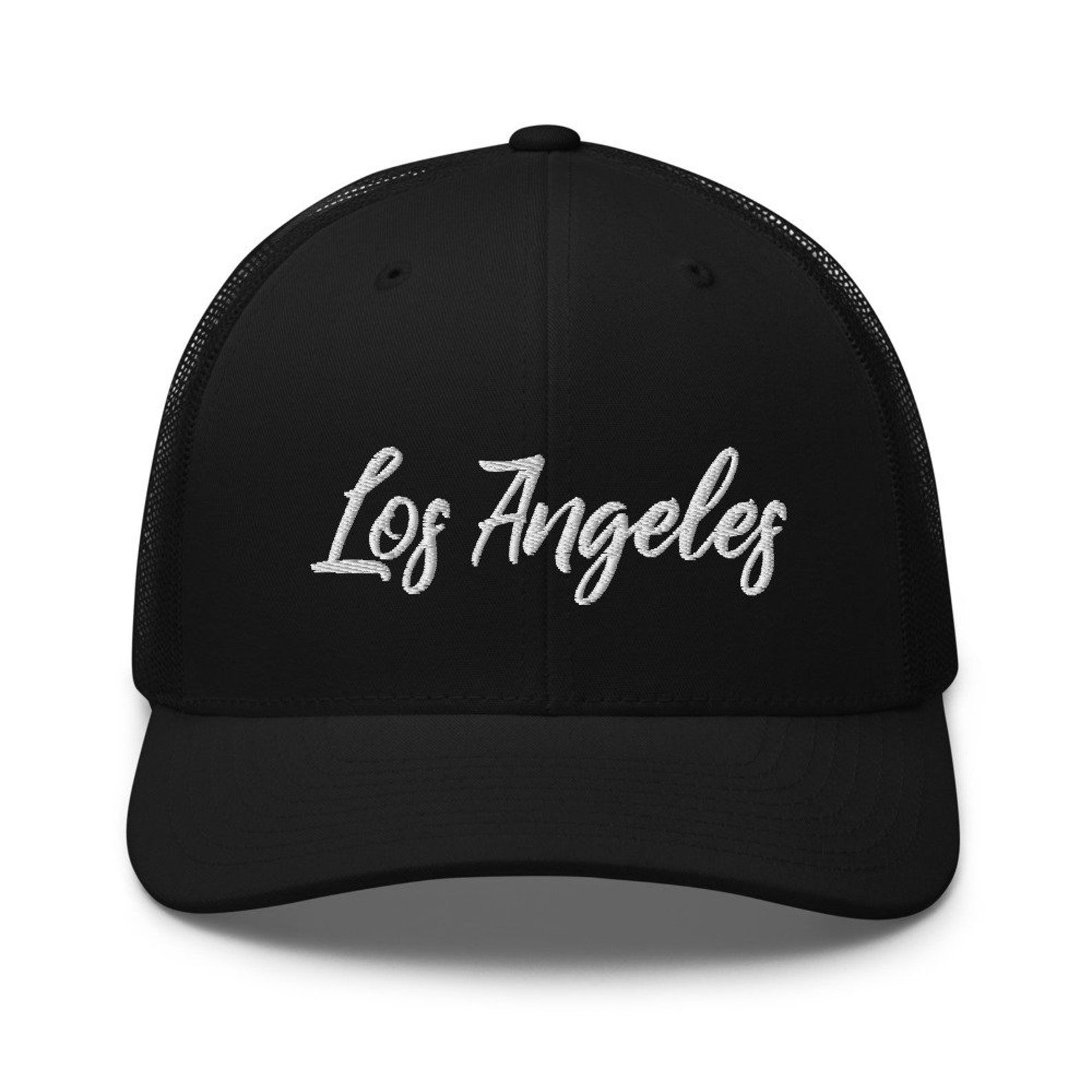 Los Angeles Embroidered Trucker Cap: Cotton-polyester Blend - Etsy