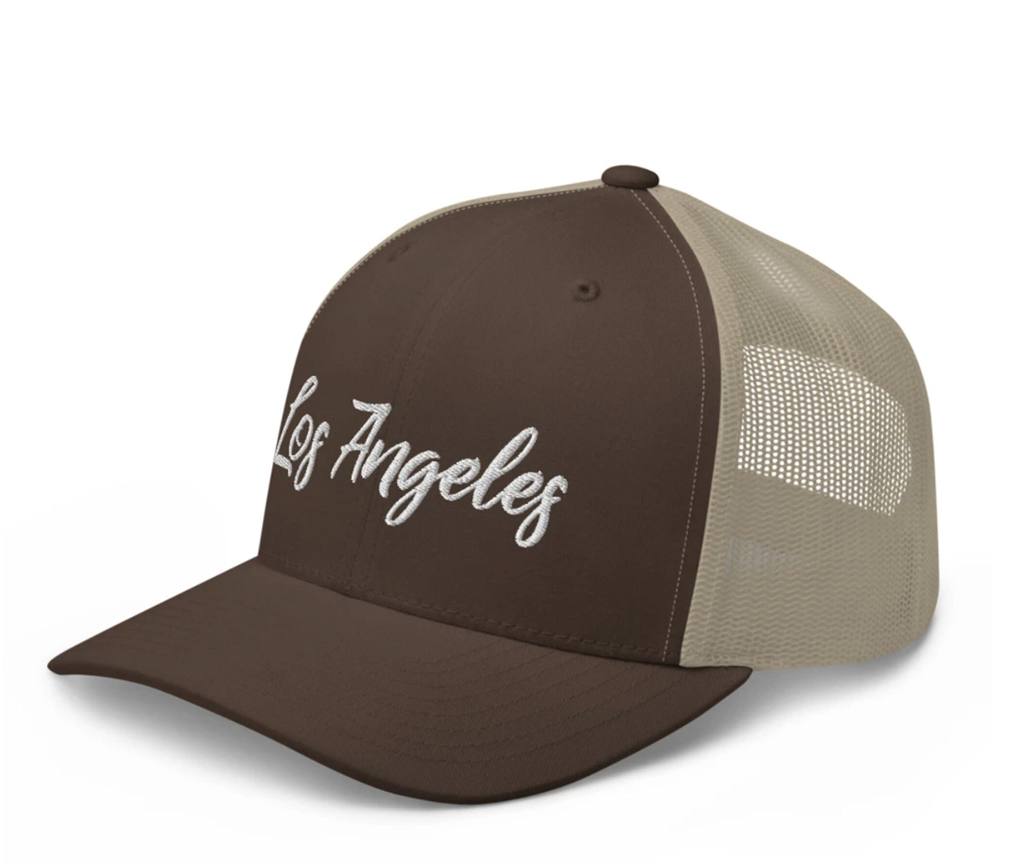 Los Angeles Embroidered Trucker Cap: Cotton-polyester Blend - Etsy