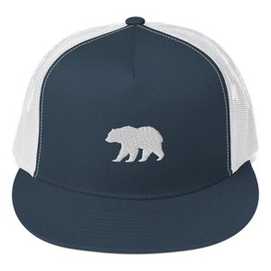 California Bear Style Embroidered Hat | Adjustable Cap for Men & Women ...