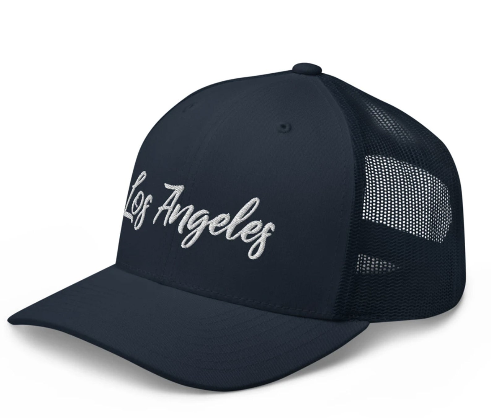 Los Angeles Embroidered Trucker Cap: Cotton-polyester Blend - Etsy
