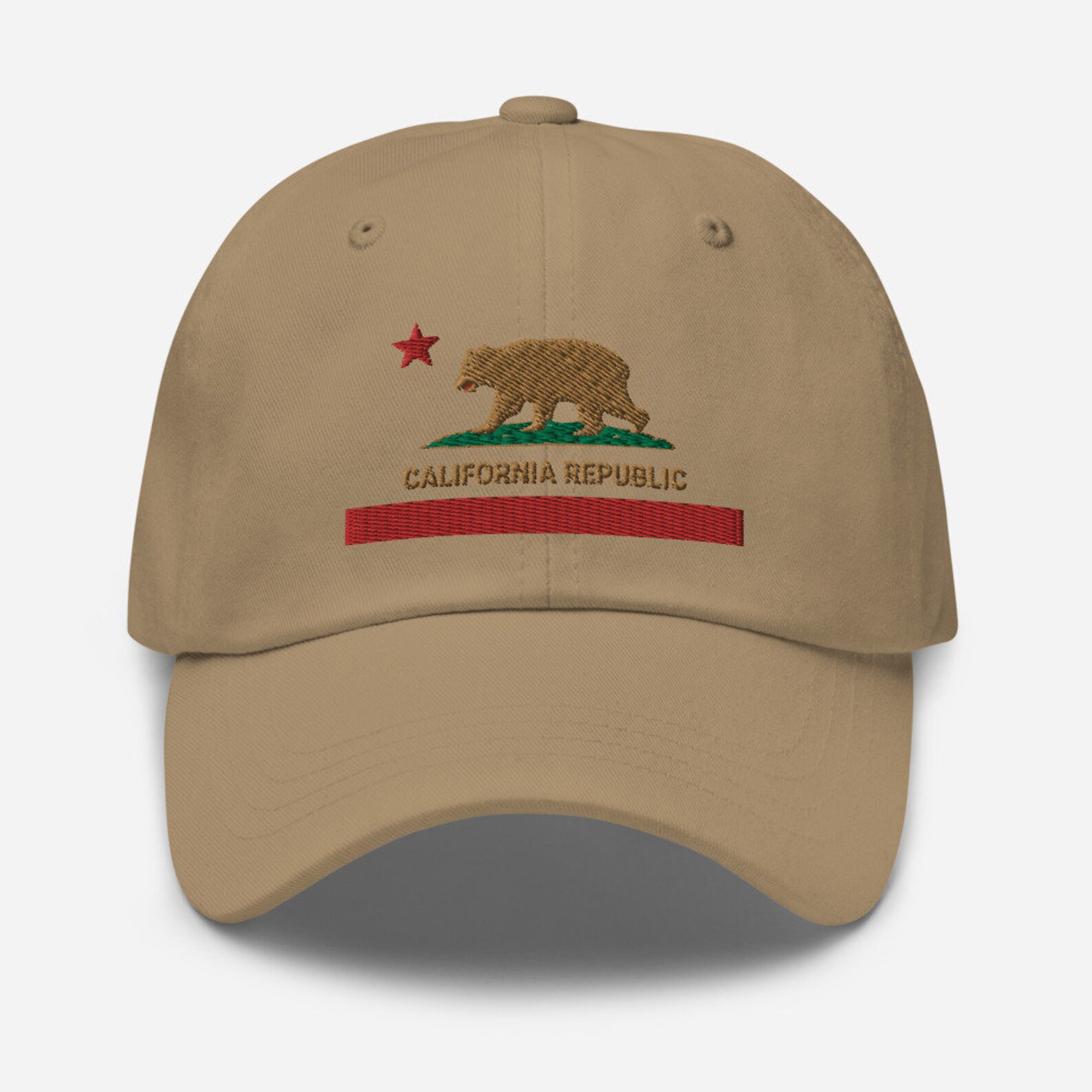 California Republic State Flag Embroidered Dad Hat - Etsy