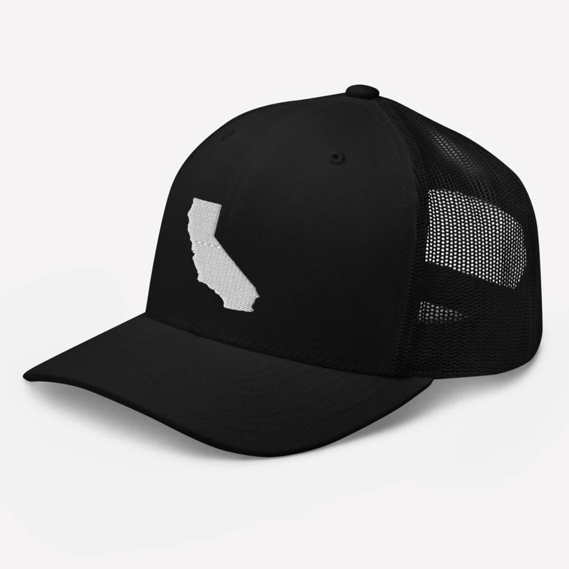 California State Silhouette Embroidered Trucker Cap - Etsy