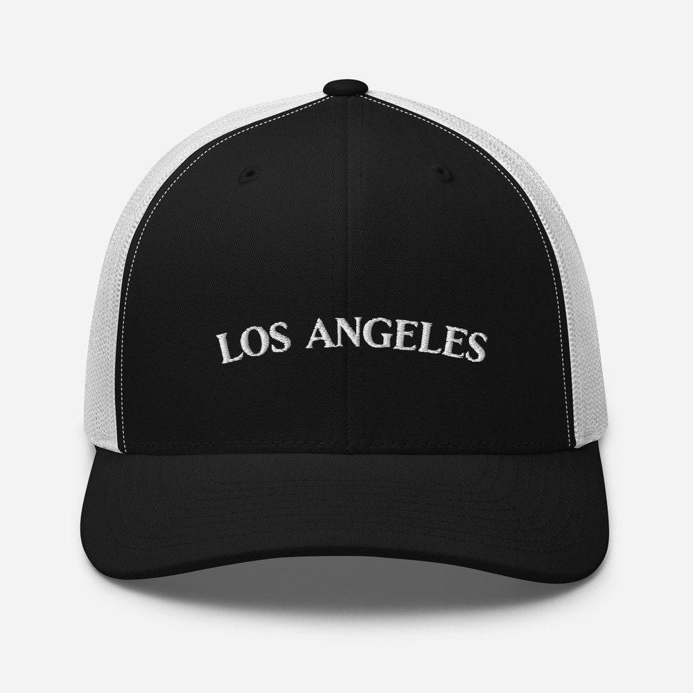 Los Angeles Embroidered Trucker Cap: Vintage Style Baseball Hat - Etsy
