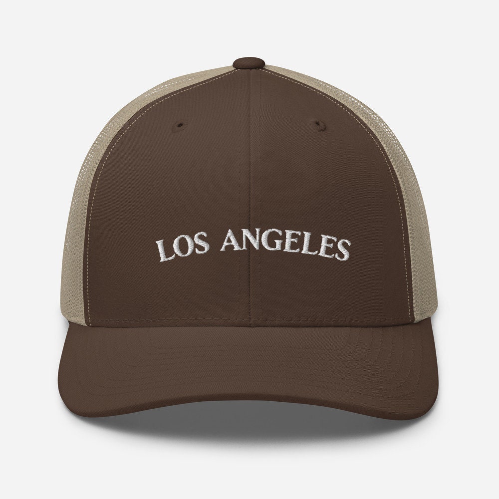 Los Angeles Embroidered Trucker Cap: Vintage Style Baseball Hat - Etsy