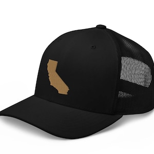 California State Silhouette Embroidered Trucker Cap - Etsy