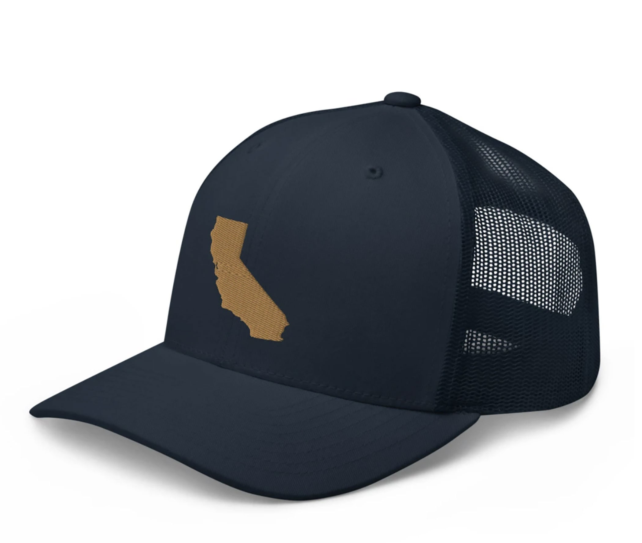 California State Silhouette Embroidered Trucker Cap - Etsy