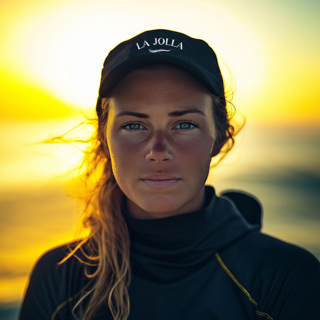 Dad Hat | La Jolla Wave Embroidered Cap | Adjustable Beach Style ...