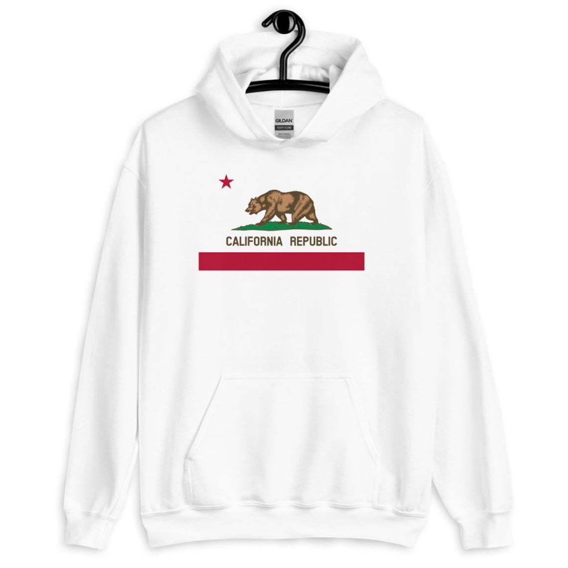California Republic State Flag Unisex Hoodie, Cozy and Stylish ...