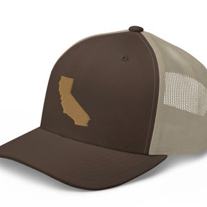 California State Silhouette Embroidered Trucker Cap - Etsy