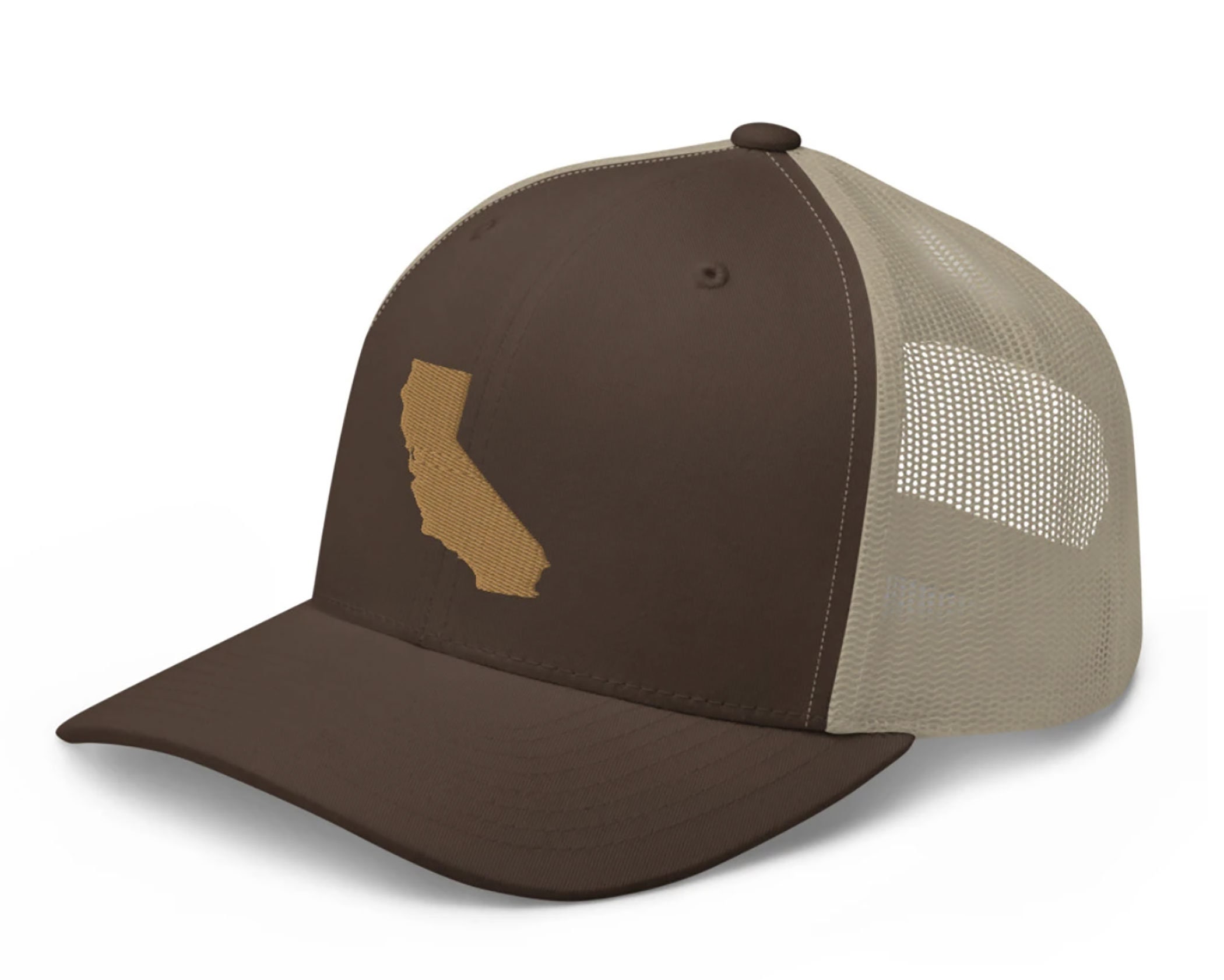 California State Silhouette Embroidered Trucker Cap - Etsy